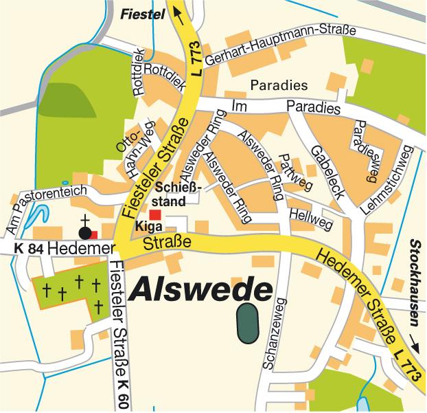 Map Alswede, Germany. Maps and directions at hot-map.