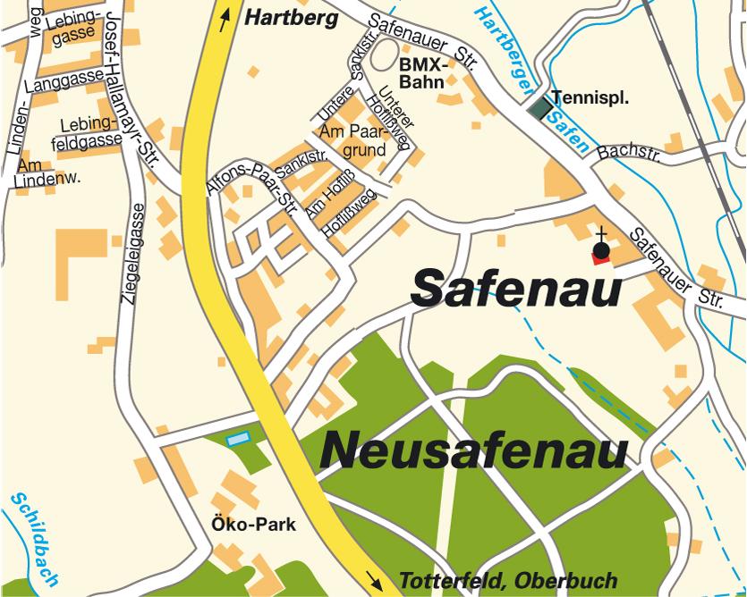 Karte Hartberg Safenau, Steiermark, Austria: Stadtplan, Karte und ...