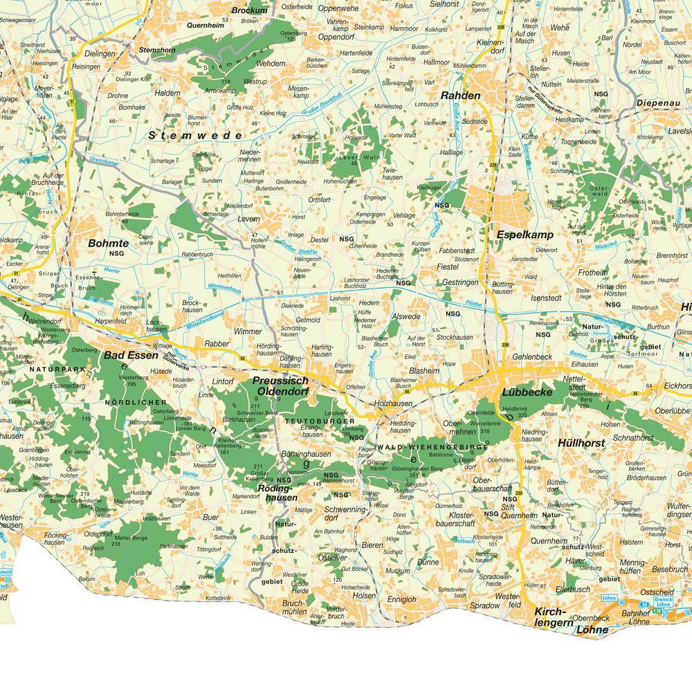 Map of greater Hanover region, Lower Saxony, Germany. Maps and ...