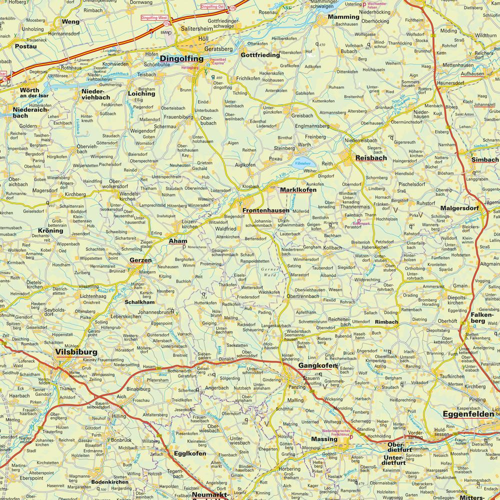 Karte Landshut, Bayern, Deutschland: Stadtplan, Karte und Routenplaner ...