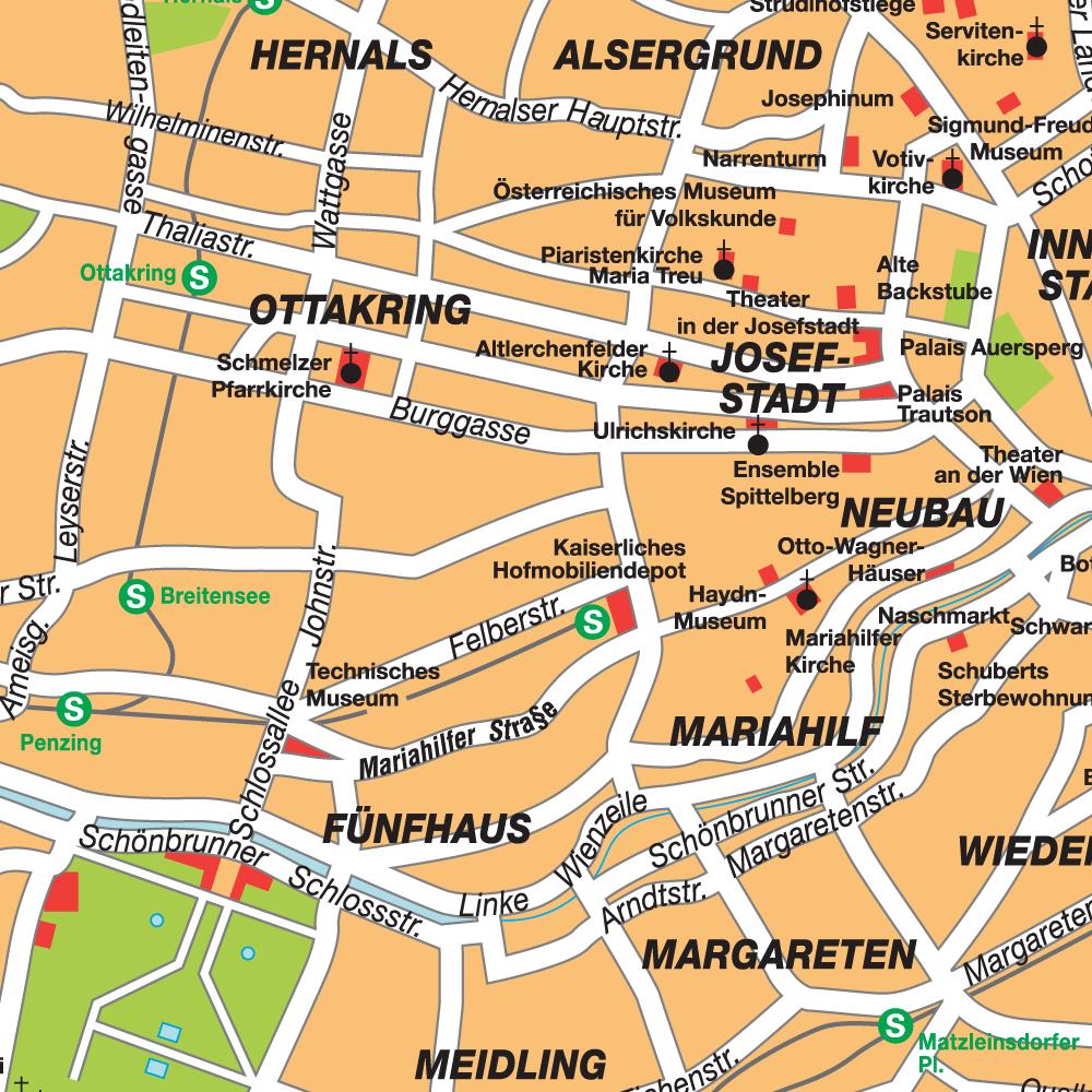 Map of greater Vienna (Wien) region, Austria. Maps and directions at ...
