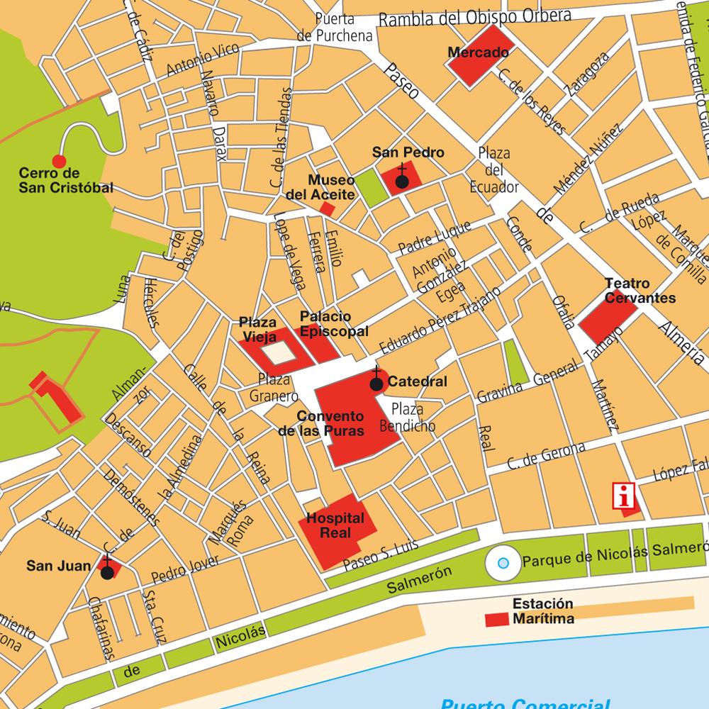 Map Almería, Spain. Maps and directions at hot-map.