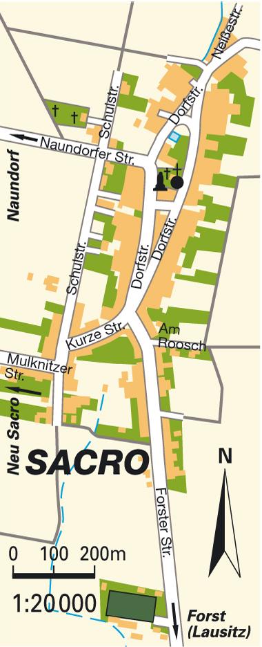 Map Forst (Lausitz) OT Sacro, Brandenburg, Germany. Maps and directions ...