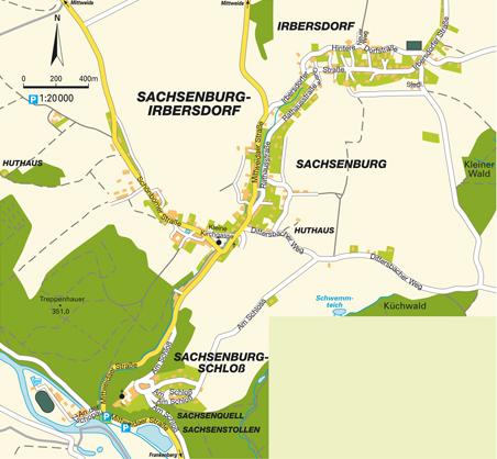Stadtplan Frankenberg/Sa. Oldisleben - Sachsenburg, Deutschland. Karte ...