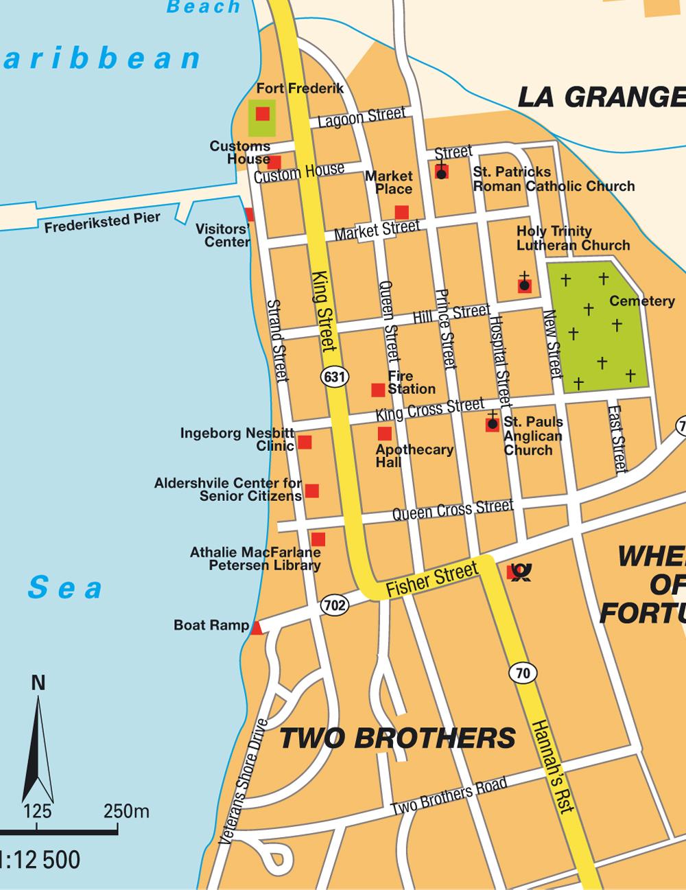 Map Frederiksted, U.S. Virgin Islands. Maps and directions at hot-map.