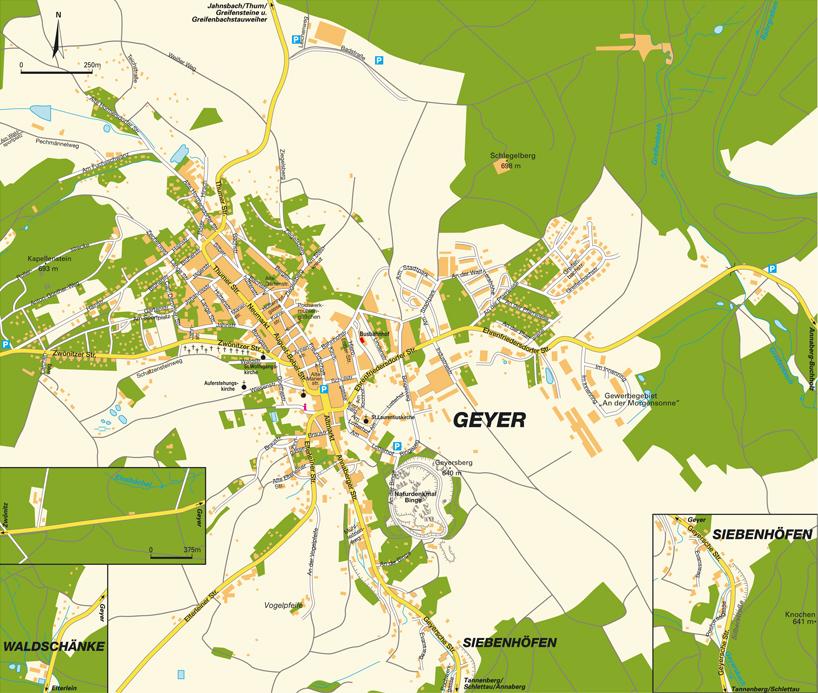 Map Geyer, Saxony, Germany. Maps and directions at hot-map.