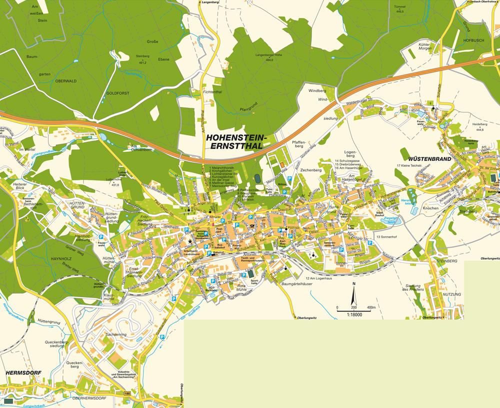 Map Hohenstein-Ernsttal, Saxony, Germany. Maps and directions at hot-map.