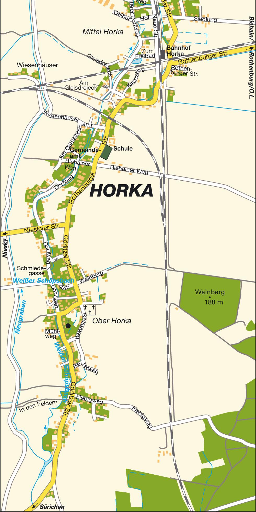 Map Horka, Saxony, Germany. Maps and directions at hot-map.