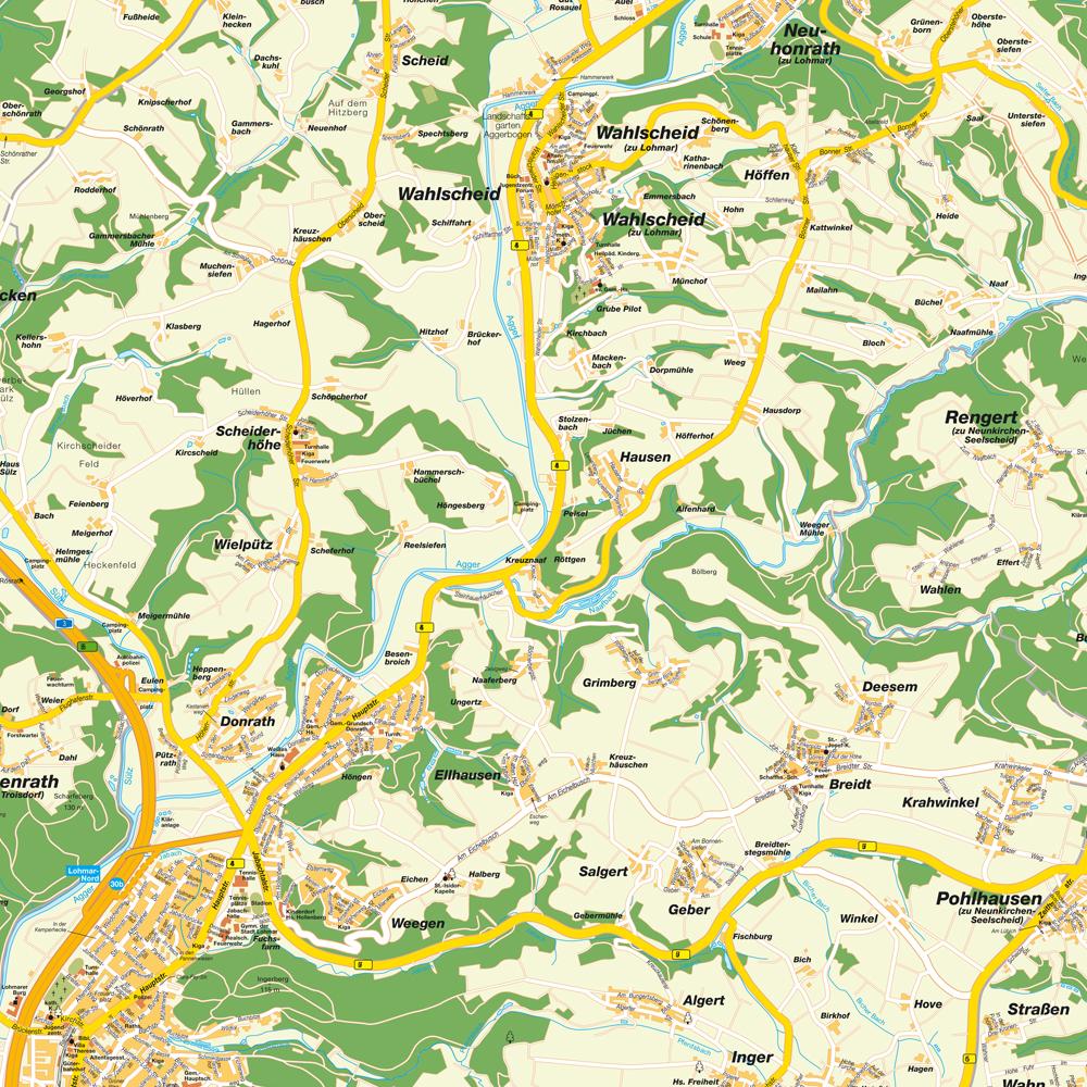 Map Lohmar, NRW, Germany. Maps and directions at hot-map.