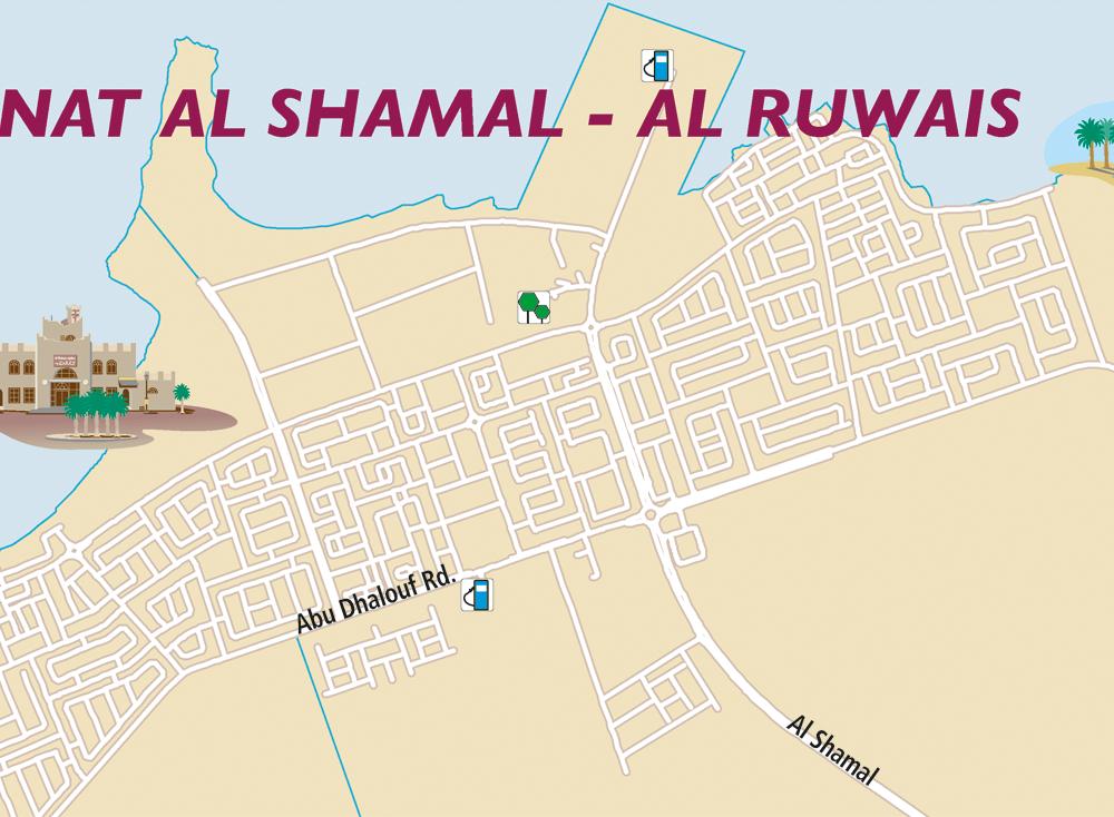 Offcial Map Madinat Al Shamal - Al Ruwais, Qatar. The Centre for GIS ...