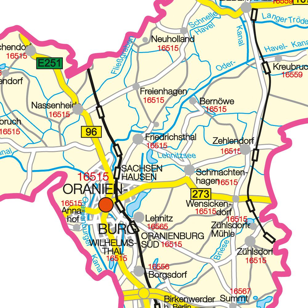 Map Oranienburg, Brandenburg, Germany. Maps and directions at hot-map.