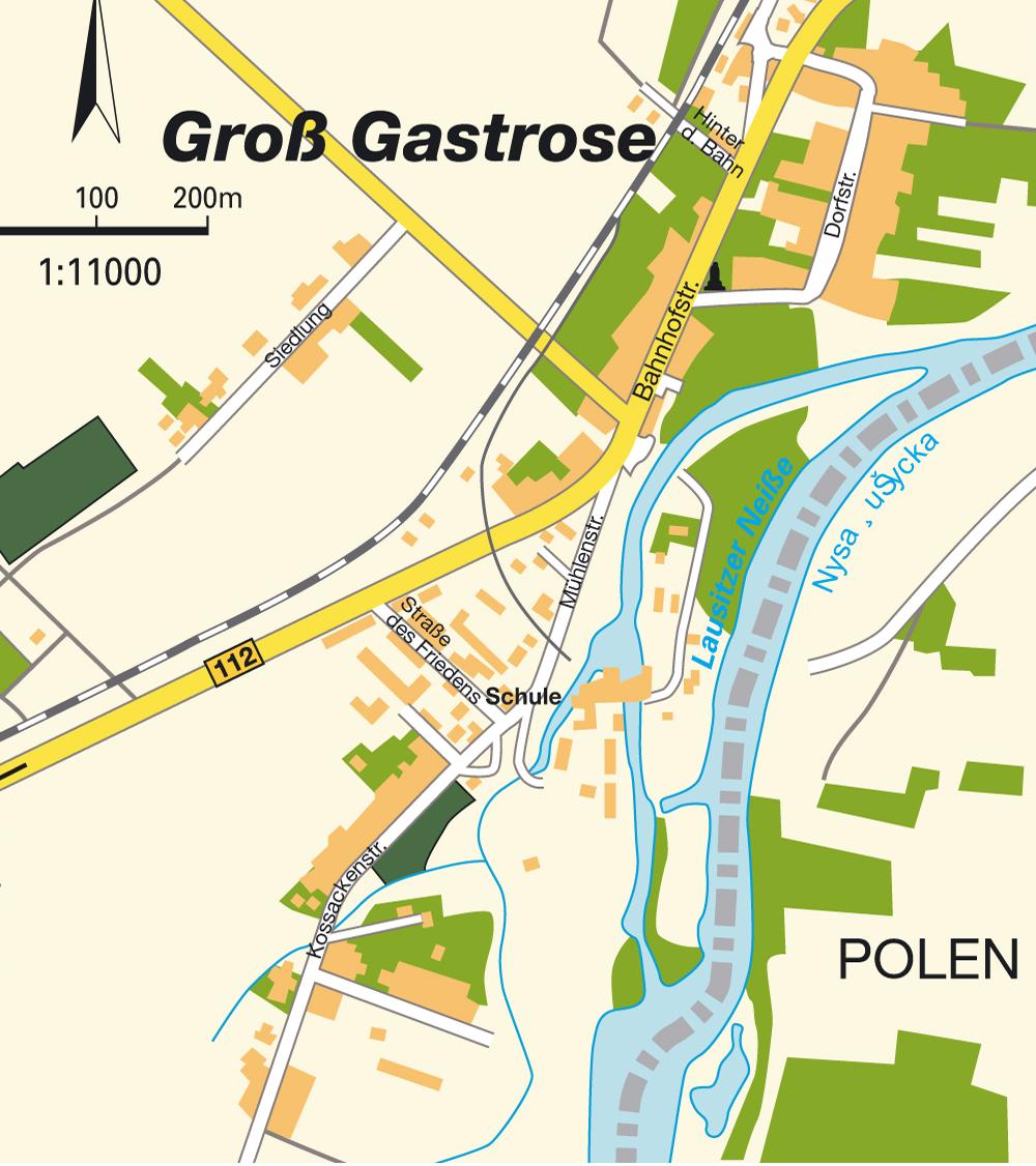 Map Schenkendöbern OT Gross Gastrose, Brandenburg, Germany. Maps and ...