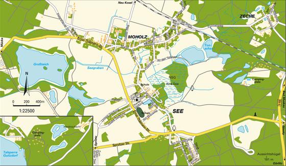 Map See, Saxony, Germany. Maps and directions at hot-map.