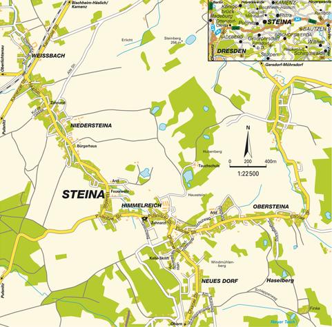 Map Steina, Saxony, Germany. Maps and directions at hot-map.