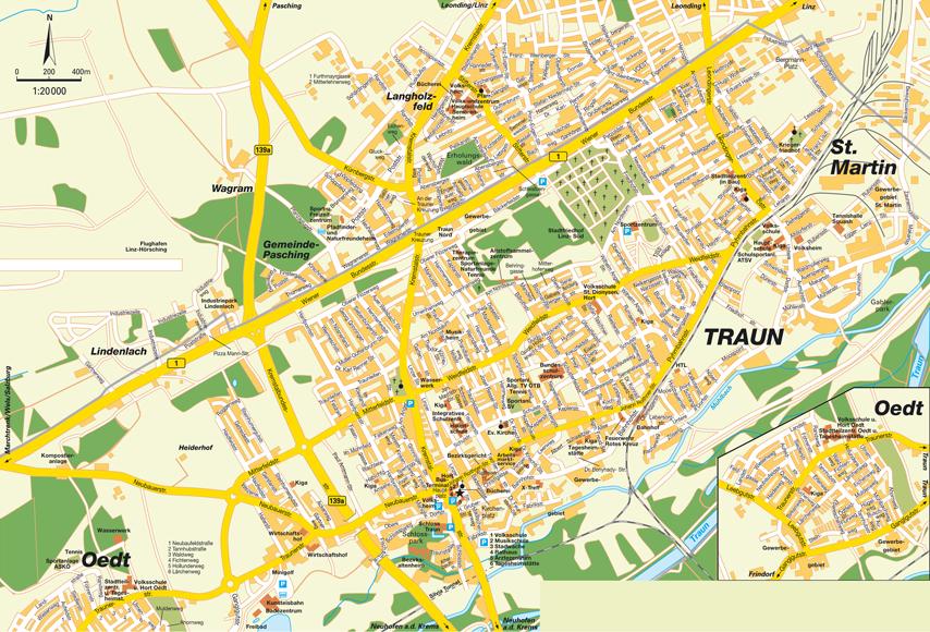 Stadtplan Traun, Oberösterreich, Österreich: hot-maps Karte und ...