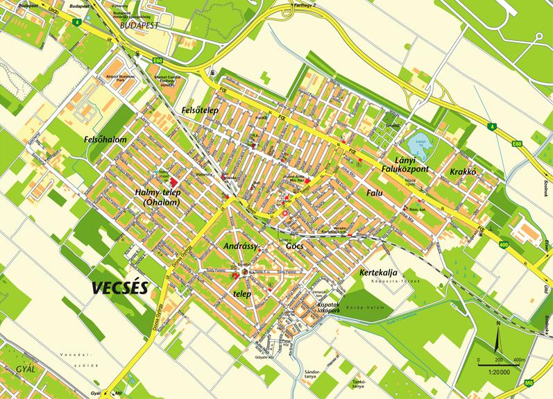 City Map Vecsés